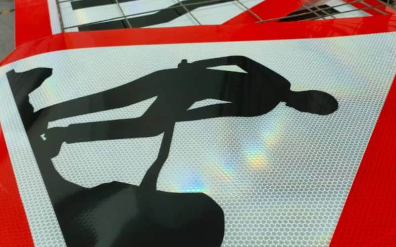 Custom Reflective Warning Sign | Durable High Visibility Road Sign for ...